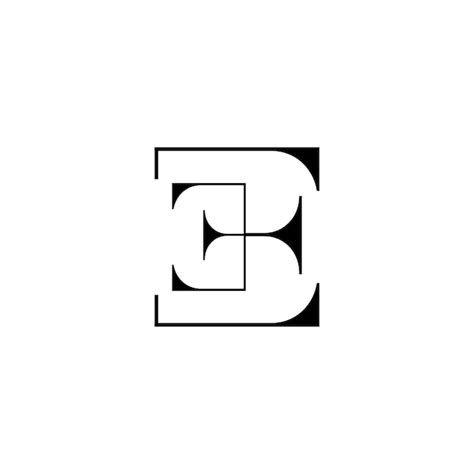 Le Logo Du Minimaliste Ee Vecteur Premium