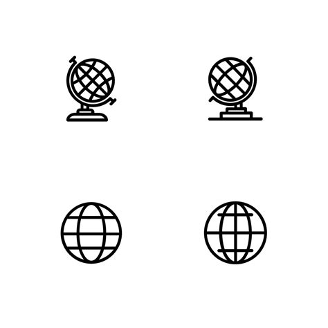 Globe Icon Set Internet Icon Set Vector Logo Illustration 29821902 Vector Art At Vecteezy