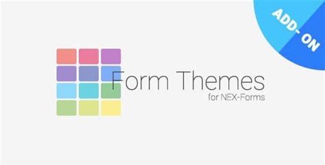 The Form Themes Logo Is Shown In Blue Green And Pink Colors With An