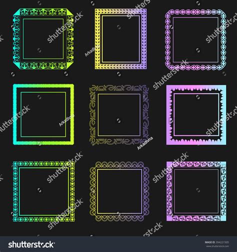 Decorative Vintage Frames Borders Set Vector Stock Vector Royalty Free 394221505 Shutterstock