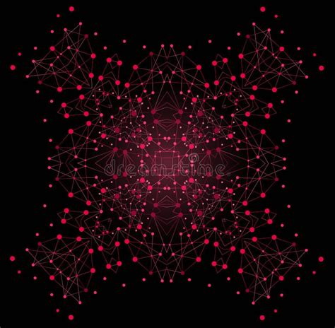 Vector Colorful Bright Shape Molecular Structure With Lines And Stock Vector Illustration Of