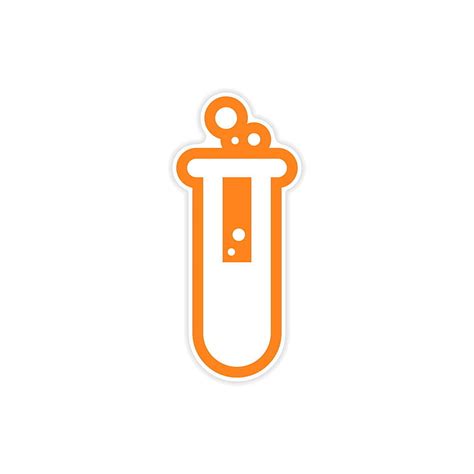 Sticker Flask With Substance As Logo Or Icon Of Vector Eps Ai Uidownload