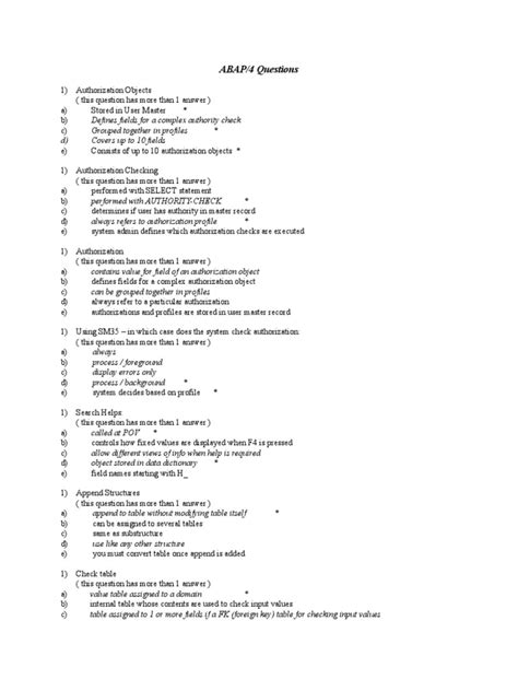 abap question bank ans pdf