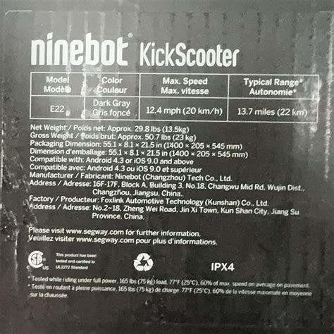 Segway Ninebot E22 Electric Kickscooter W T Free Nepal Ubuy