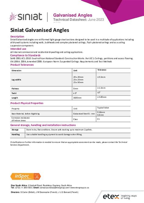 Documentation Siniat