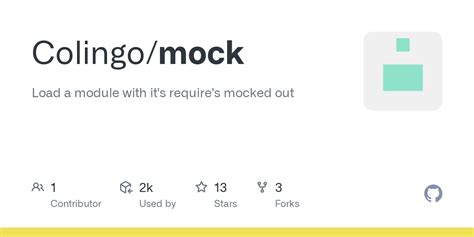 GitHub Colingo Mock Load A Module With It S Require S Mocked Out