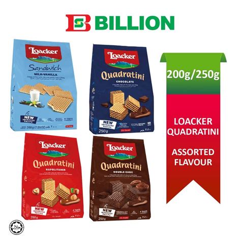 Loacker Quadratini Wafer 200g 250g Assorted Shopee Malaysia
