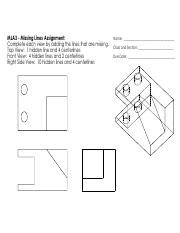 Complete Missing Lines Assignment Add Hidden And Centerlines To