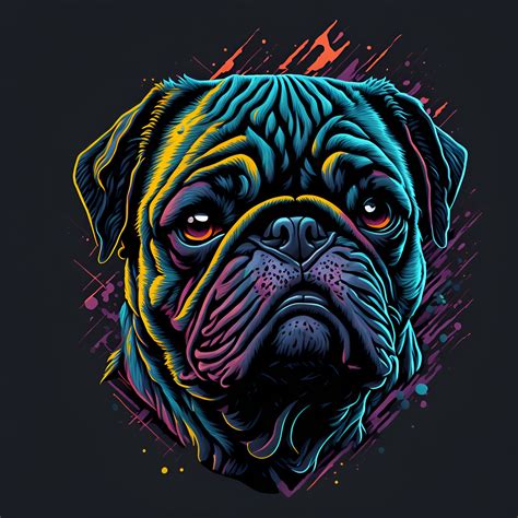 Artstation Pug Dog Vector Art