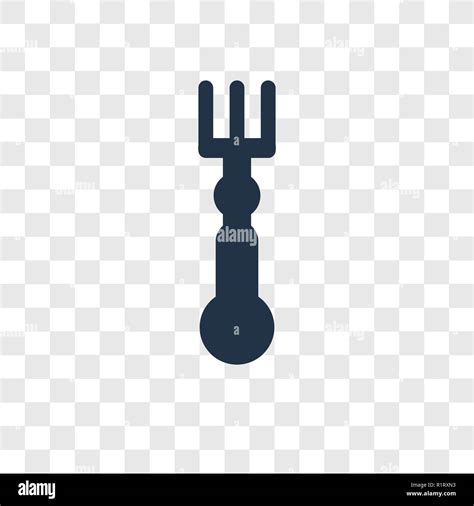 Fork Vector Icon Isolated On Transparent Background Fork Transparency Logo Concept Stock Vector