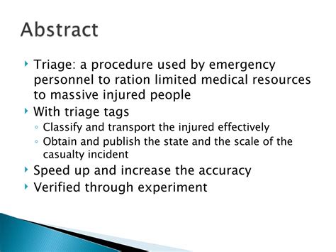 Triage With Rfid Tags Ppt