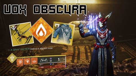 Destiny 2 Vox Obscura Excepcional Hechicero Solar YouTube
