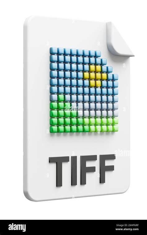 Threedimensional File Type Icon For The Raster Image Filetype TIFF