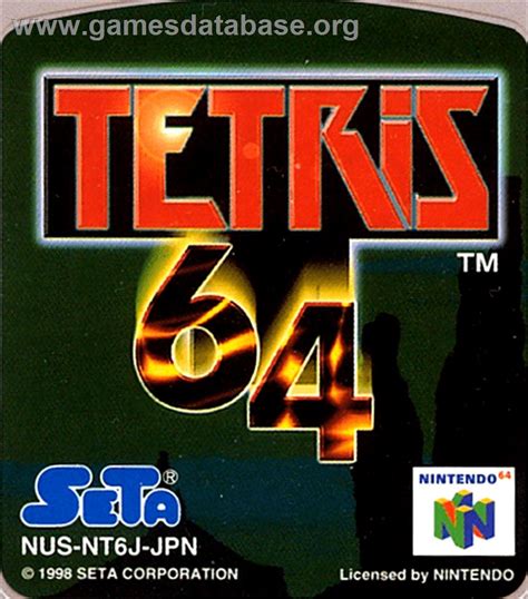 Tetris 64 Nintendo N64 Artwork Cartridge Top