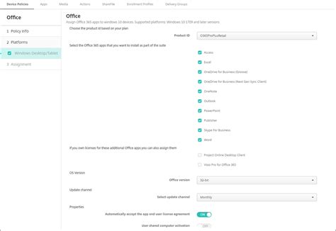 Office Device Policy Citrix Endpoint Management
