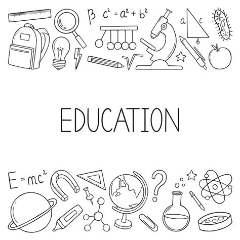 Set Of Education And Science Doodle Formulas In Physics And