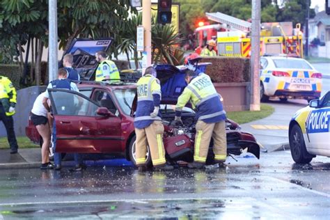 Sunlive Car Crash In Tauranga Following Pursuit The Bays News First