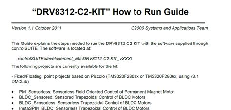 DRV8312 How To Drive Sensored BLDC With DRV8312 C2 KIT Motor Drivers