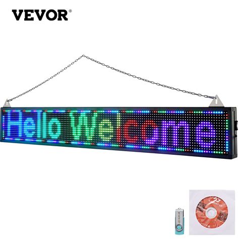LED Scrolling Sign X WiFi USB Control Full Color P Programmable Display Indoor