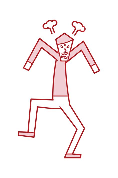 憤怒的人（男性）的插圖 免費插畫素材合集 Kukukeke