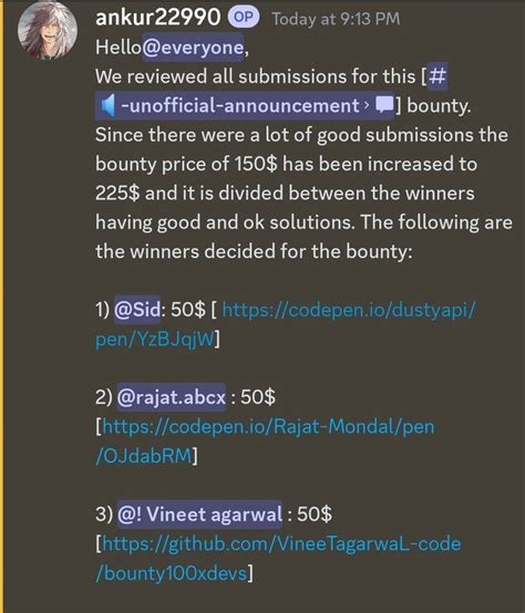 Rajat Mondal On Linkedin Won 50 🎊 I Tried Out The Bounty As A Fun