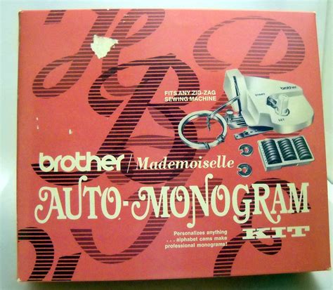 Brother Mademoiselle Auto Monogram Sewing Machine Attachment Kit Model 125