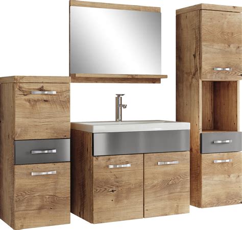 Badplaats Set de Meuble de Salle de Bain Alba 60 cm x 35 cm Chêne