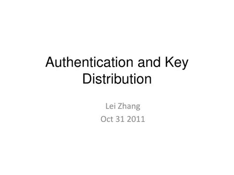 Ppt Authentication And Key Distribution Powerpoint Presentation Free Download Id2999170