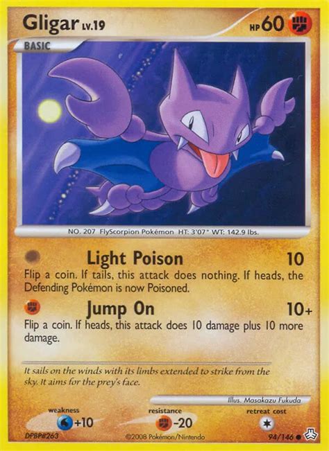 Pokémon Diamond And Pearl Legends Awakened Card 094 Gligar Standard