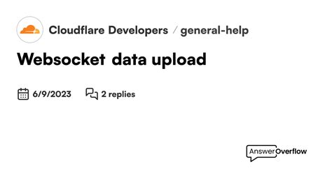 Websocket Data Upload Cloudflare Developers