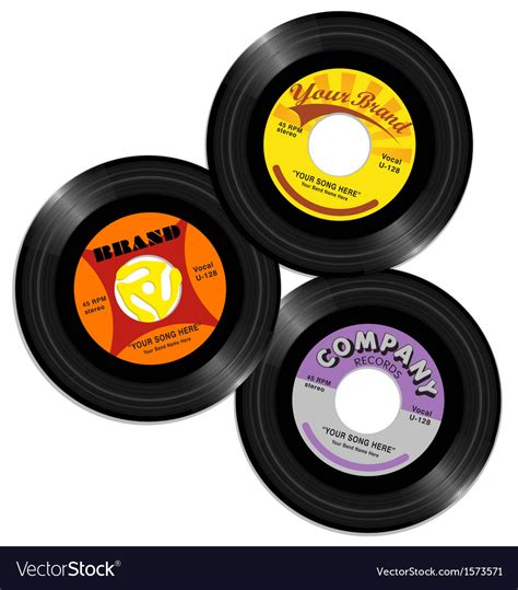 Vintage 45 Record Label Designs 2 Royalty Free Vector Image