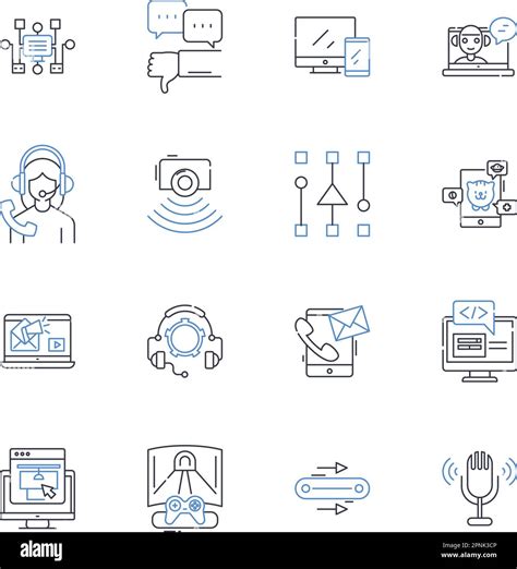 Sonic Design Line Icons Collection Velocity Spin Sonic Boom Energy Design Movement Sound