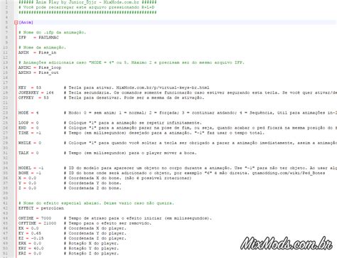 Anim Play v2 0 tocar animações MixMods Mods para GTA SA e outros