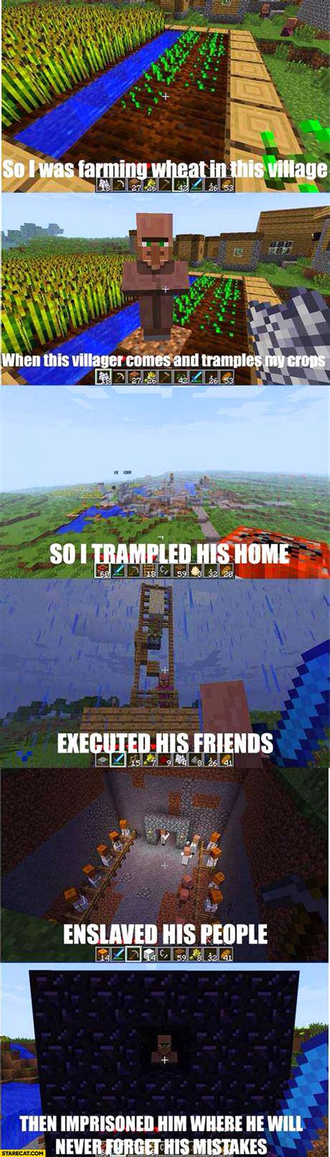 Minecraft Villager Memes Farming