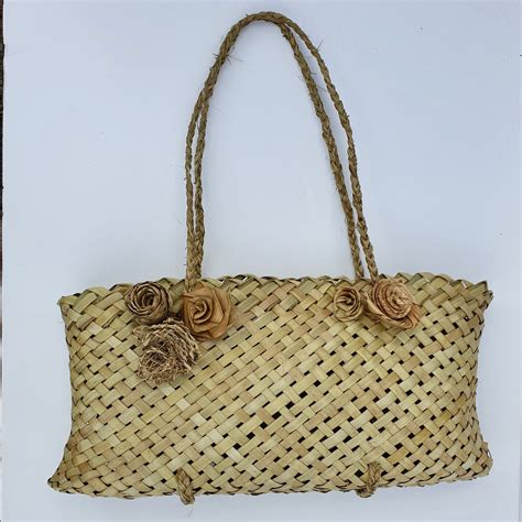 Handmade Flax Shoulder Bag Handbag Harakeke Kete Whakairo Etsy