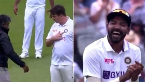 Ind Vs Eng Pitch Invader Pretends To Be Indian Fielder Leaves
