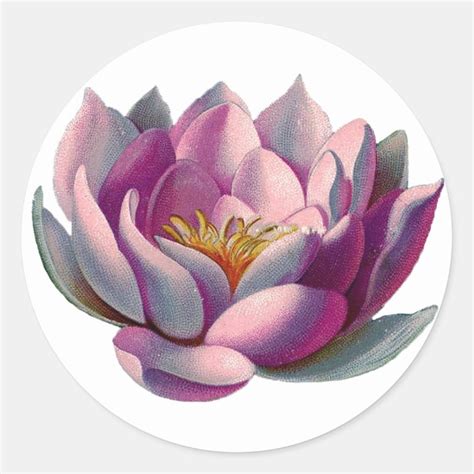 Lotus Flower Classic Round Sticker