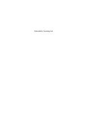 CYB505 Vulnerability Lab Docx Vulnerability Scanning Lab Table Of