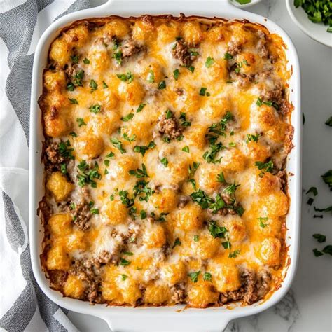 Cheesy Big Mac Tater Tot Casserole Recipes Cooking Tips