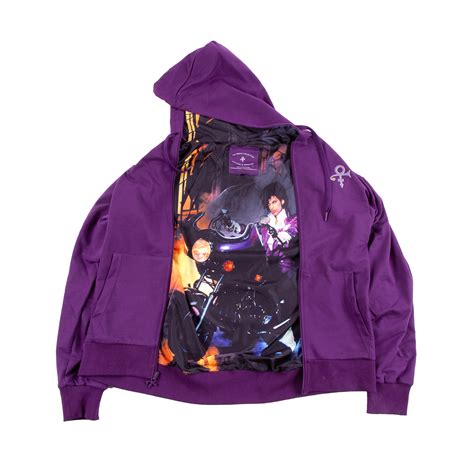 Purple Rain Cover Lined Zip Hoodie Prince Official Store