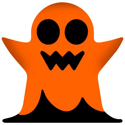 Illustration Of An Orange Cartoon Ghost Isolated 28641267 Png