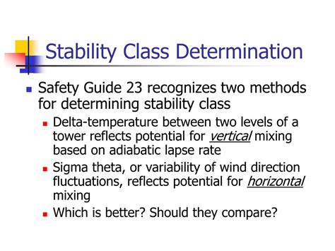 Ppt Temporal Comparison Of Atmospheric Stability Classification