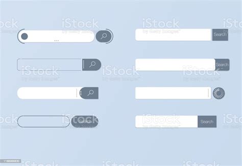 搜索 Ui設置搜索欄向量元素設計在灰色背景上隔離搜索框 Ui 樣板集搜索位址和巡覽列圖示向量圖形及更多互聯網圖片 互聯網 互聯網瀏覽器