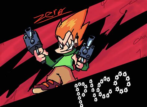 Pico With Them Uzis By Zeroboii On Newgrounds