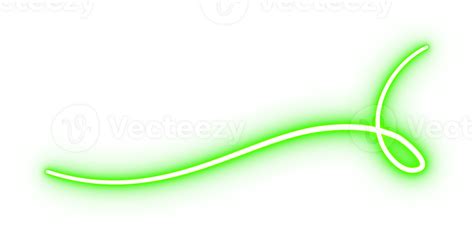 Green Glowing Neon Curved Line 24683984 PNG