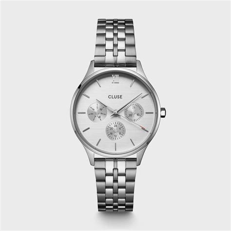 CLUSE Minuit Multifunction Watch CW10703 Silver - Official CLUSE Store