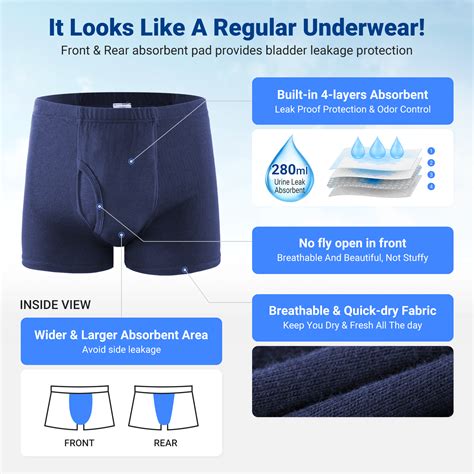 Carer Mens Heavy Absorbent Protective Incontinence Underpants