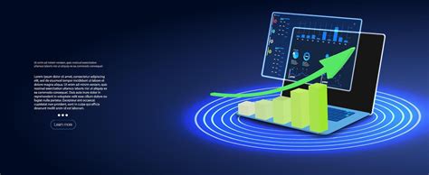 Visual Representation Of Data Analytics And Growth On A Laptop