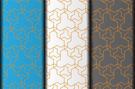 Premium Vector Set Of Geometric Seamless Patterns Abstract Geometric