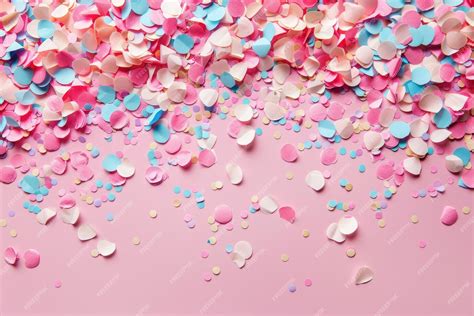 Premium Photo Pink Confetti Background Celebrate Birthday With